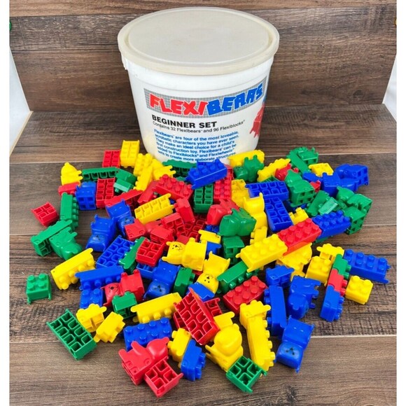Flexitoys | Toys | Flexi Bears Flexiblocks Flexitoys Vintage Building ...